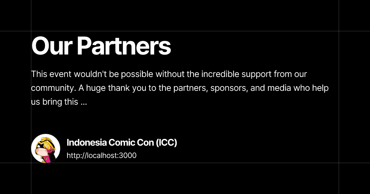 Our Partners · Indonesia Comic Con (ICC)